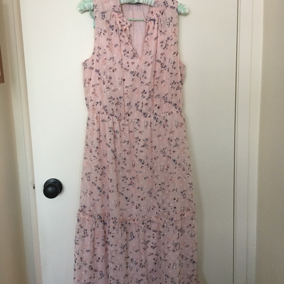 Dex | Dresses | Pinkblue Floral Sleeveless Maxi Dress | Poshmark